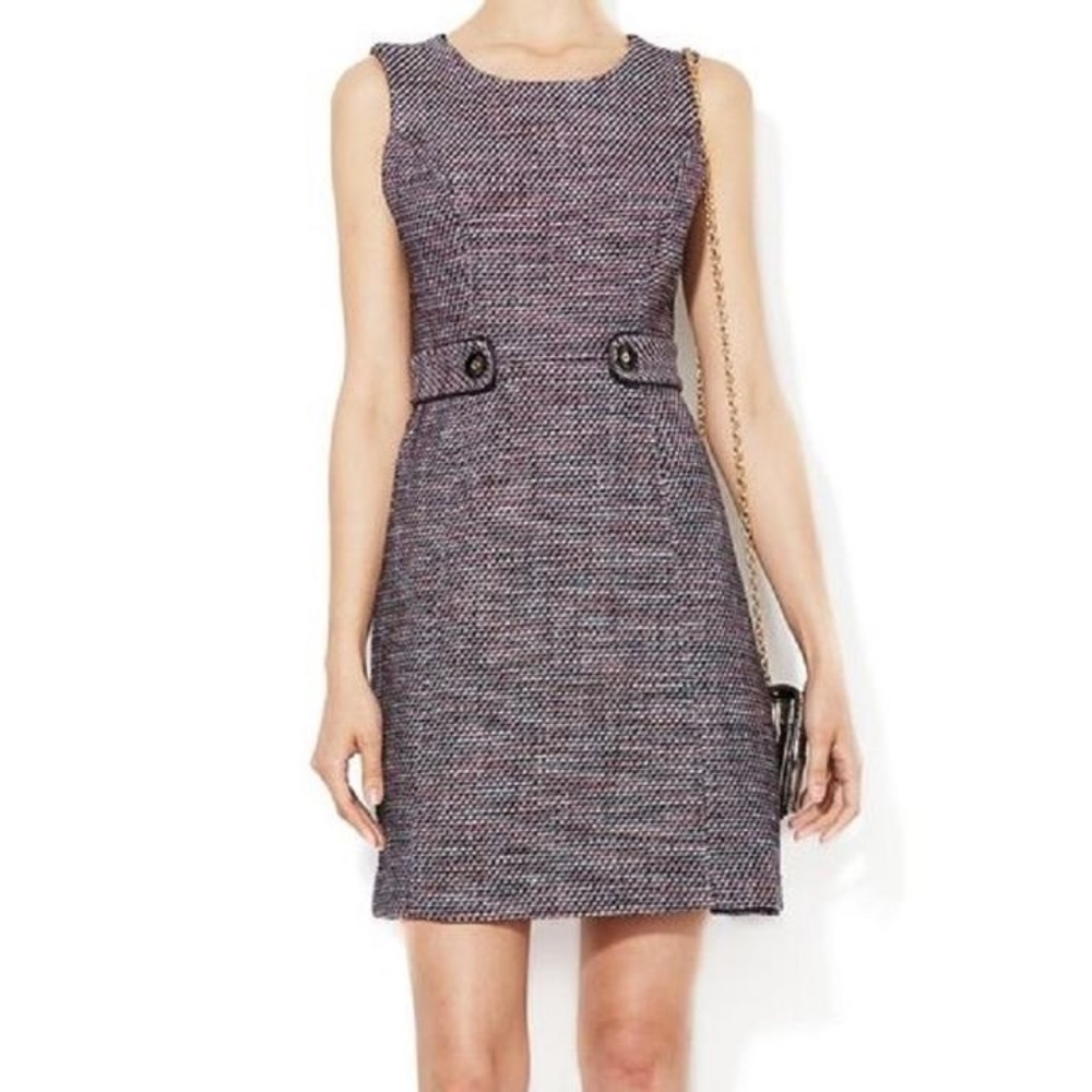 Like New Shoshanna Angela Tweed Tab Dress - Gem